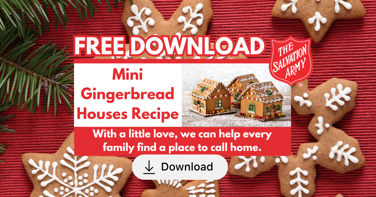 Mini Gingerbread Houses Recipe - The Salvation Army